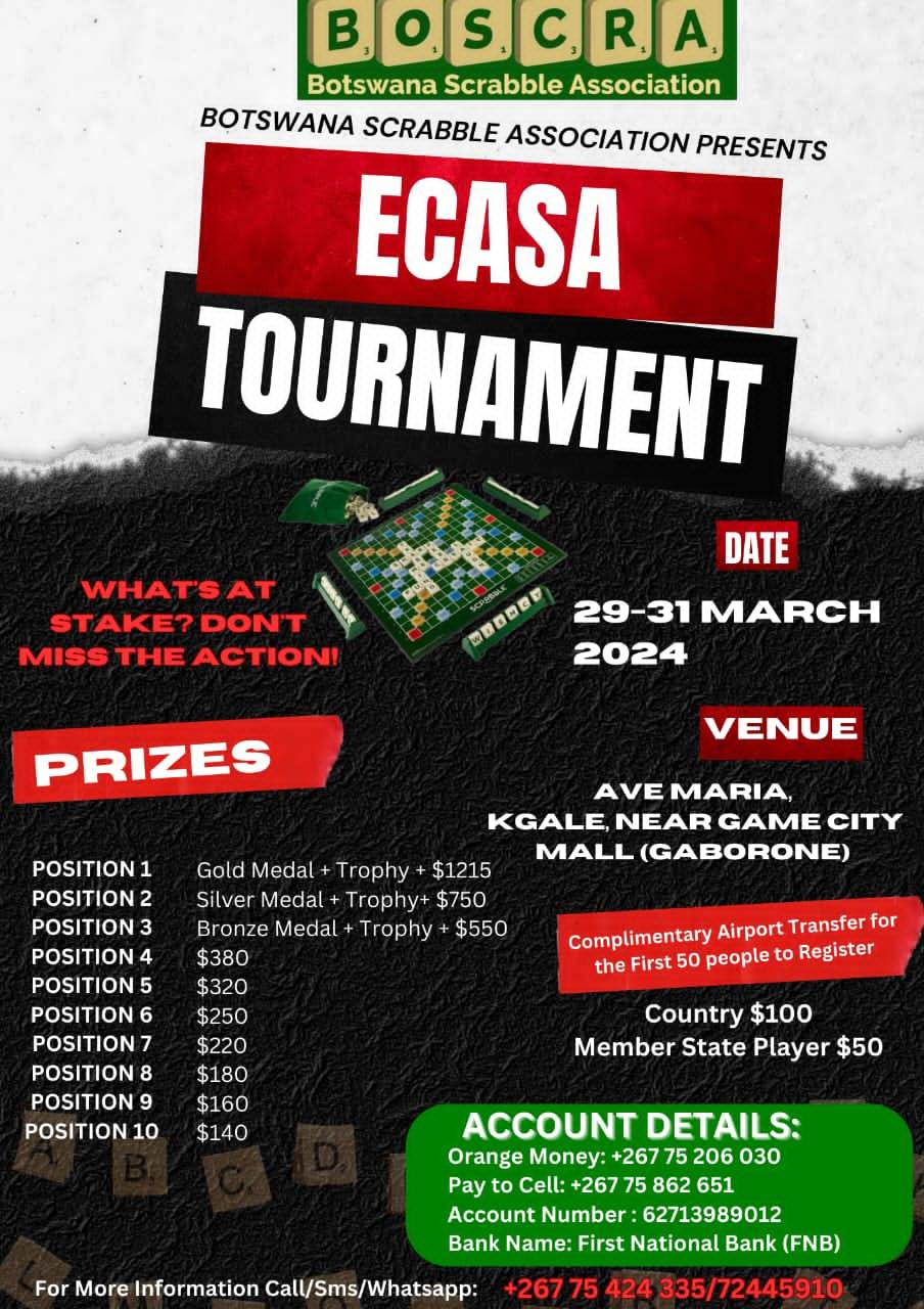 ECASA 2024: Scrabble showdown kicks off in Gaborone, Botswana ...