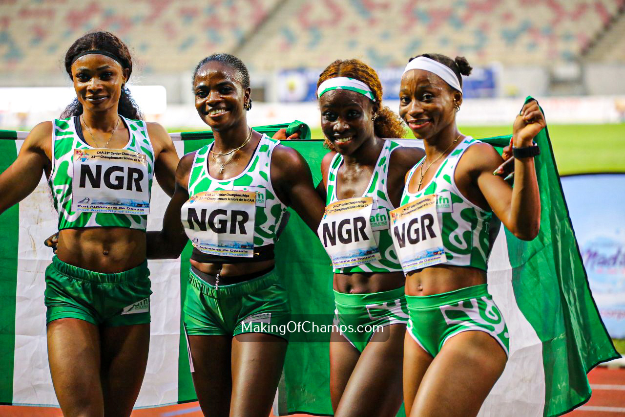 Nigeria beat Ghana to win Gold in Women 4x100m Relay at African ...